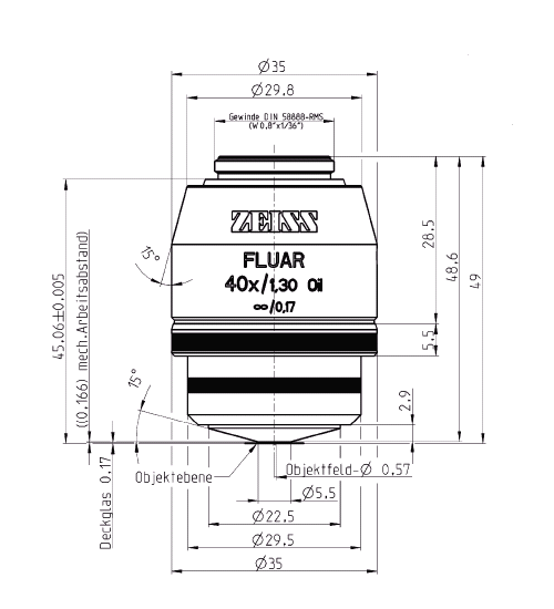 Carl Zeiss Microscopy, LLC - Objective Assistant - Objective Fluar 40x ...