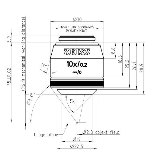 Carl Zeiss Microscopy, LLC - Objective Assistant - Objective EC Epiplan ...